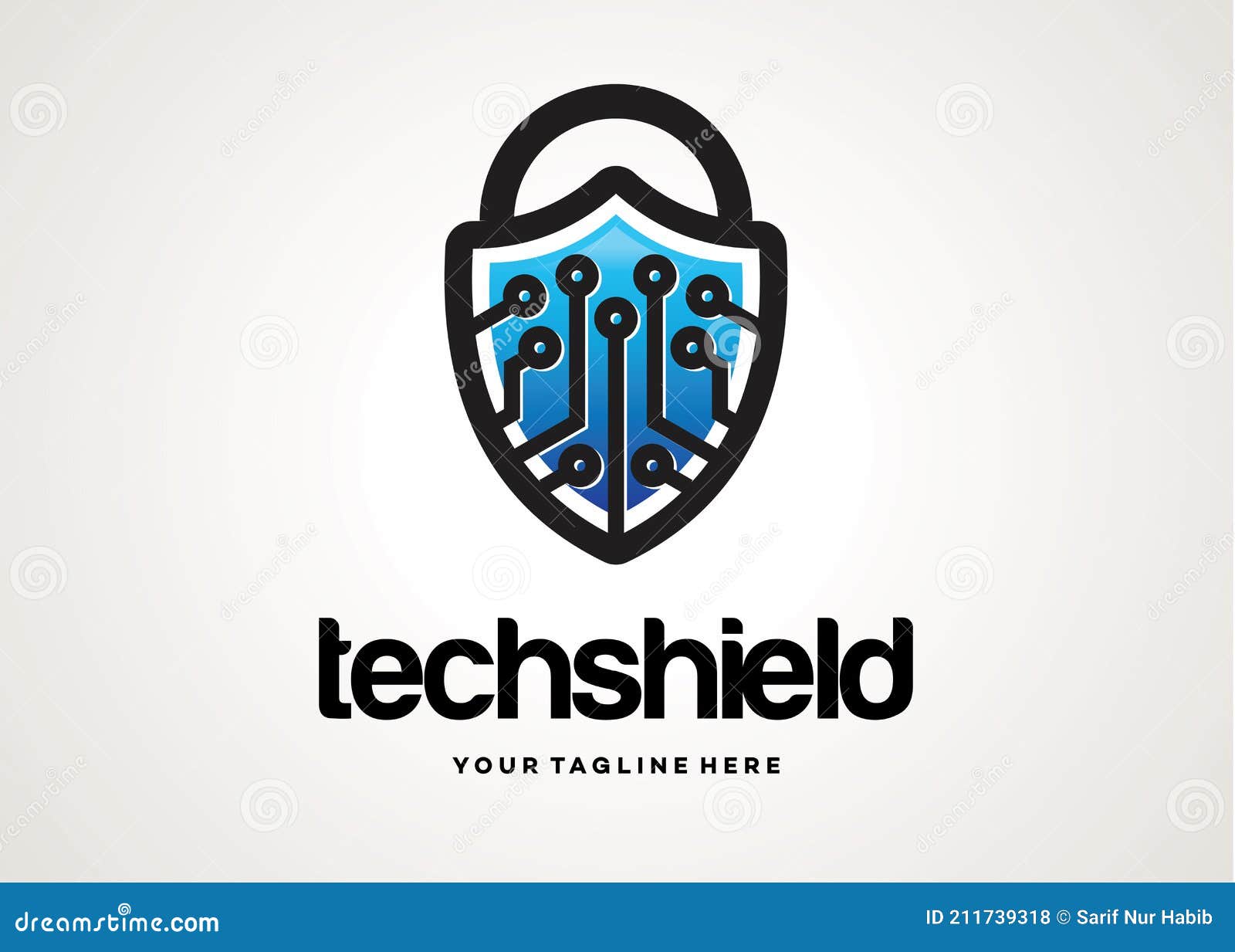 Tech Shield Logo Template Design Vector, Emblem, Design Concept ...