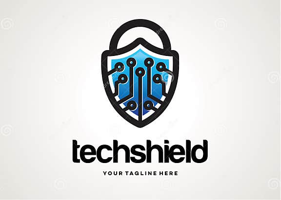 Tech Shield Logo Template Design Vector, Emblem, Design Concept ...