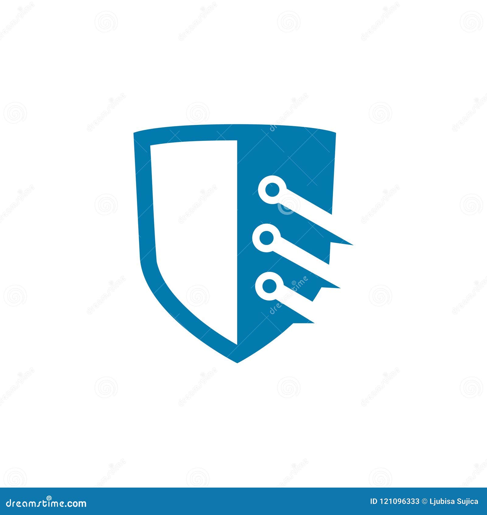 Hi-tech Shield Of Cyber Security. Digital Data Network Protection. High ...