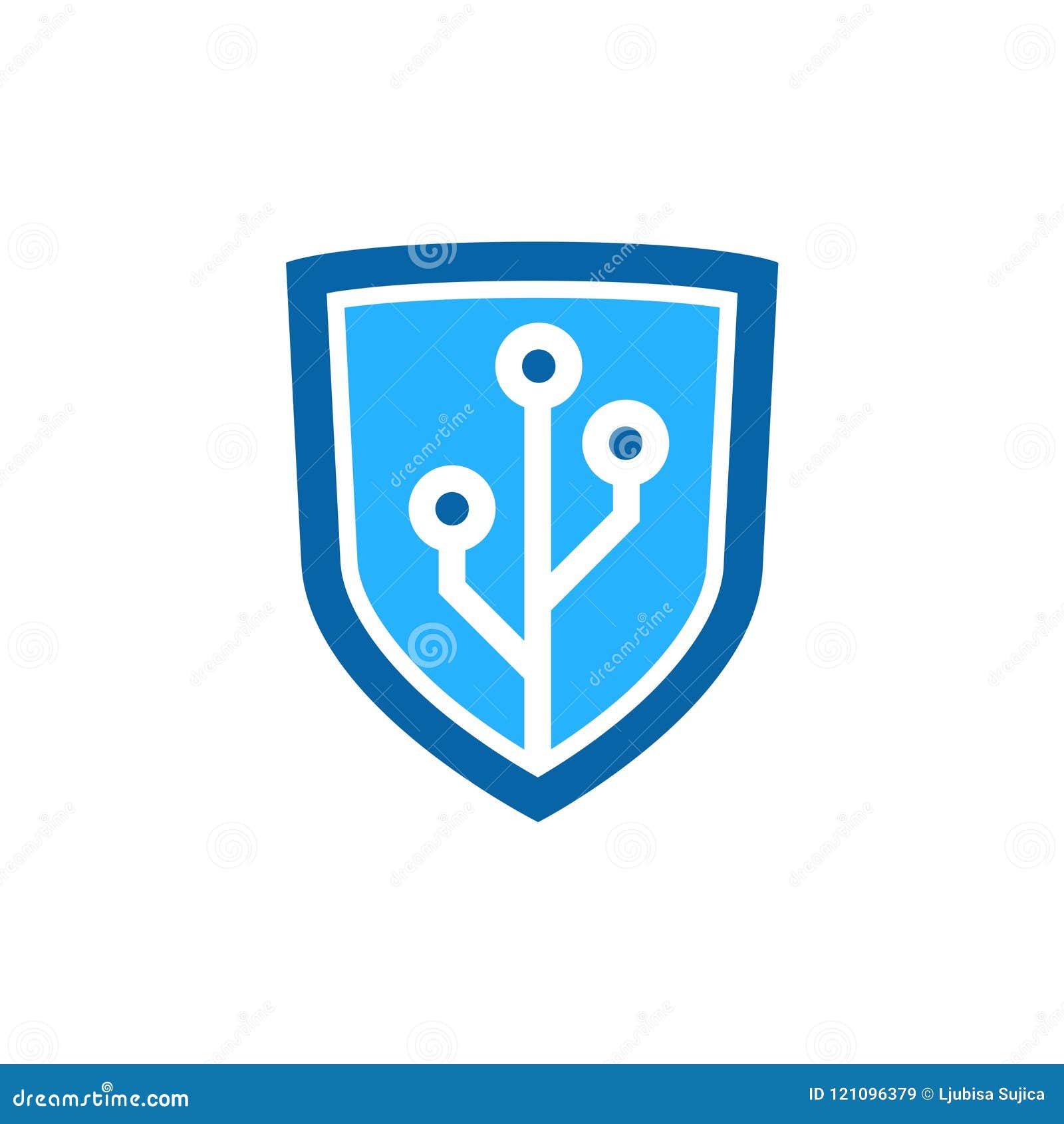 Tech Shield Security Logo, Simple Icon Stock Vector - Illustration of ...