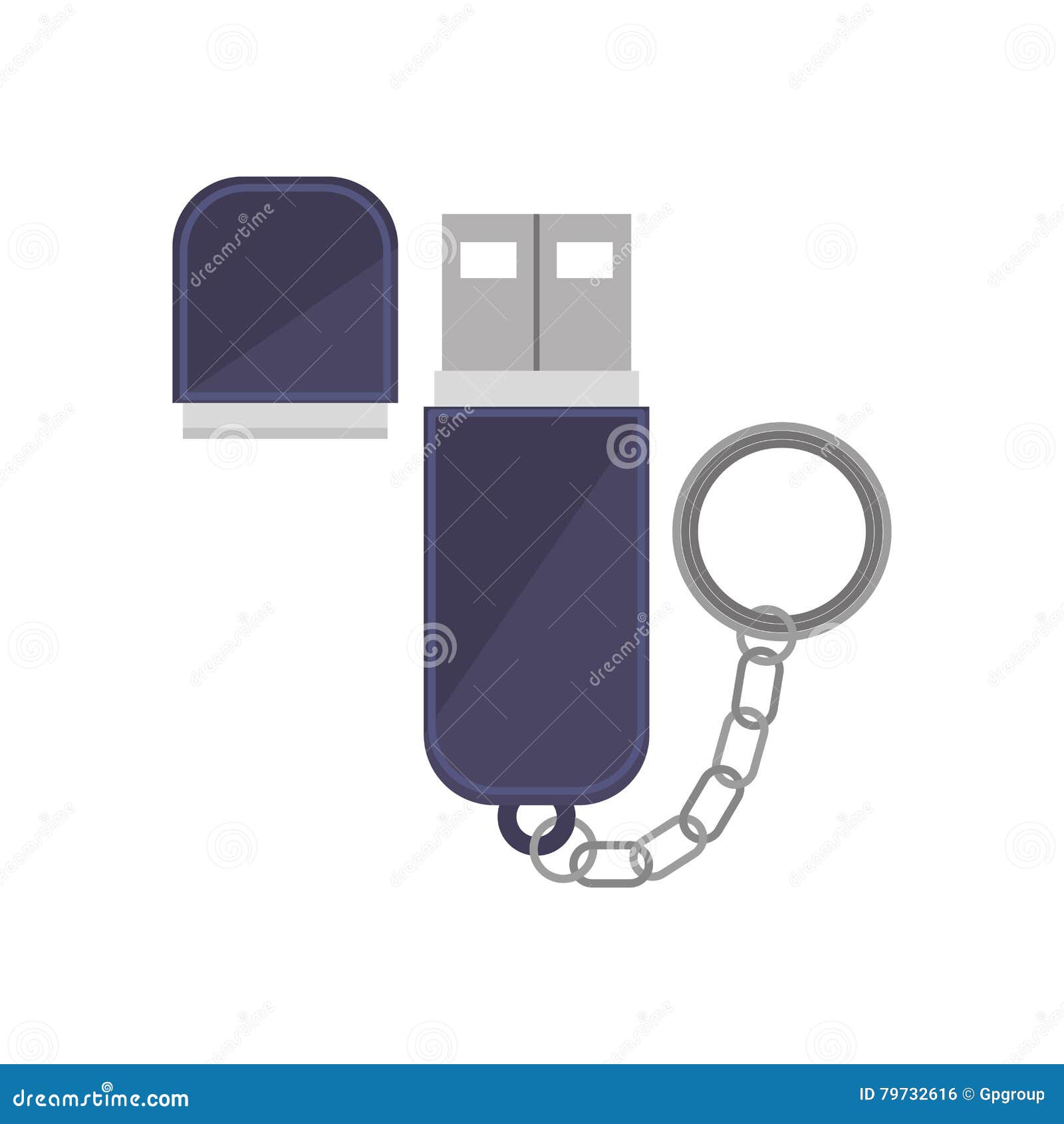 Tech Small Pen Drive Device Stock Vector - Illustration of ...