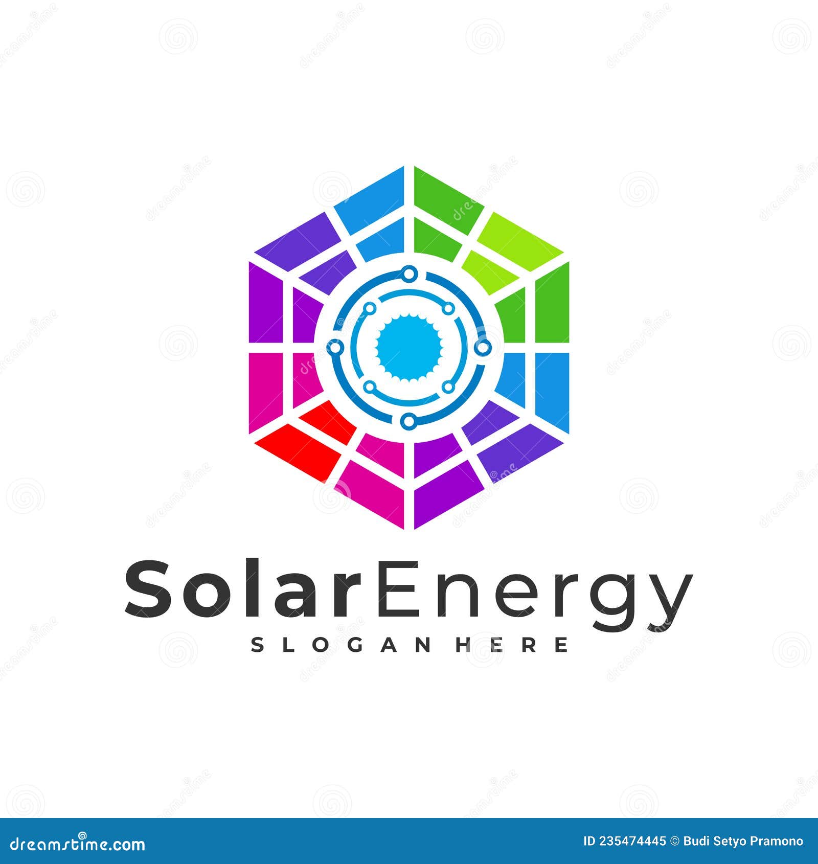 Tech Solar Logo Vector Template, Creative Solar Panel Energy Logo ...