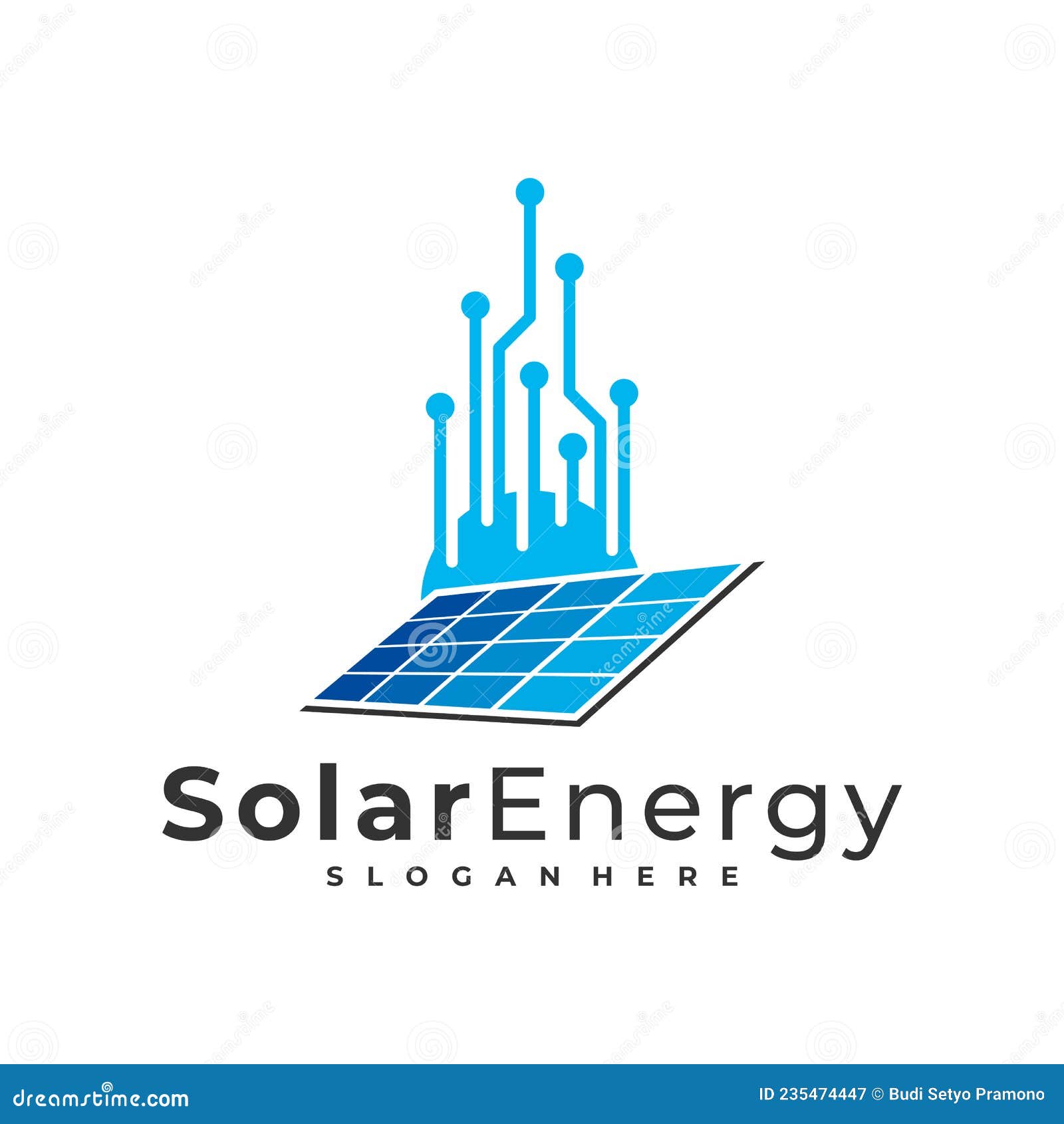 Tech Solar Logo Vector Template, Creative Solar Panel Energy Logo ...