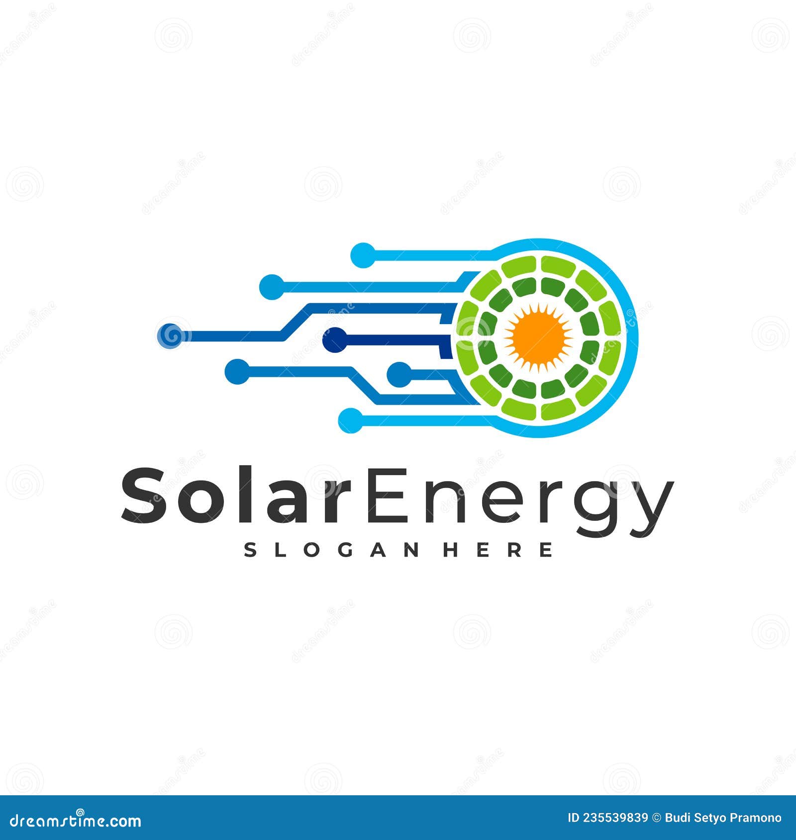 Tech Solar Logo Vector Template, Creative Solar Panel Energy Logo ...