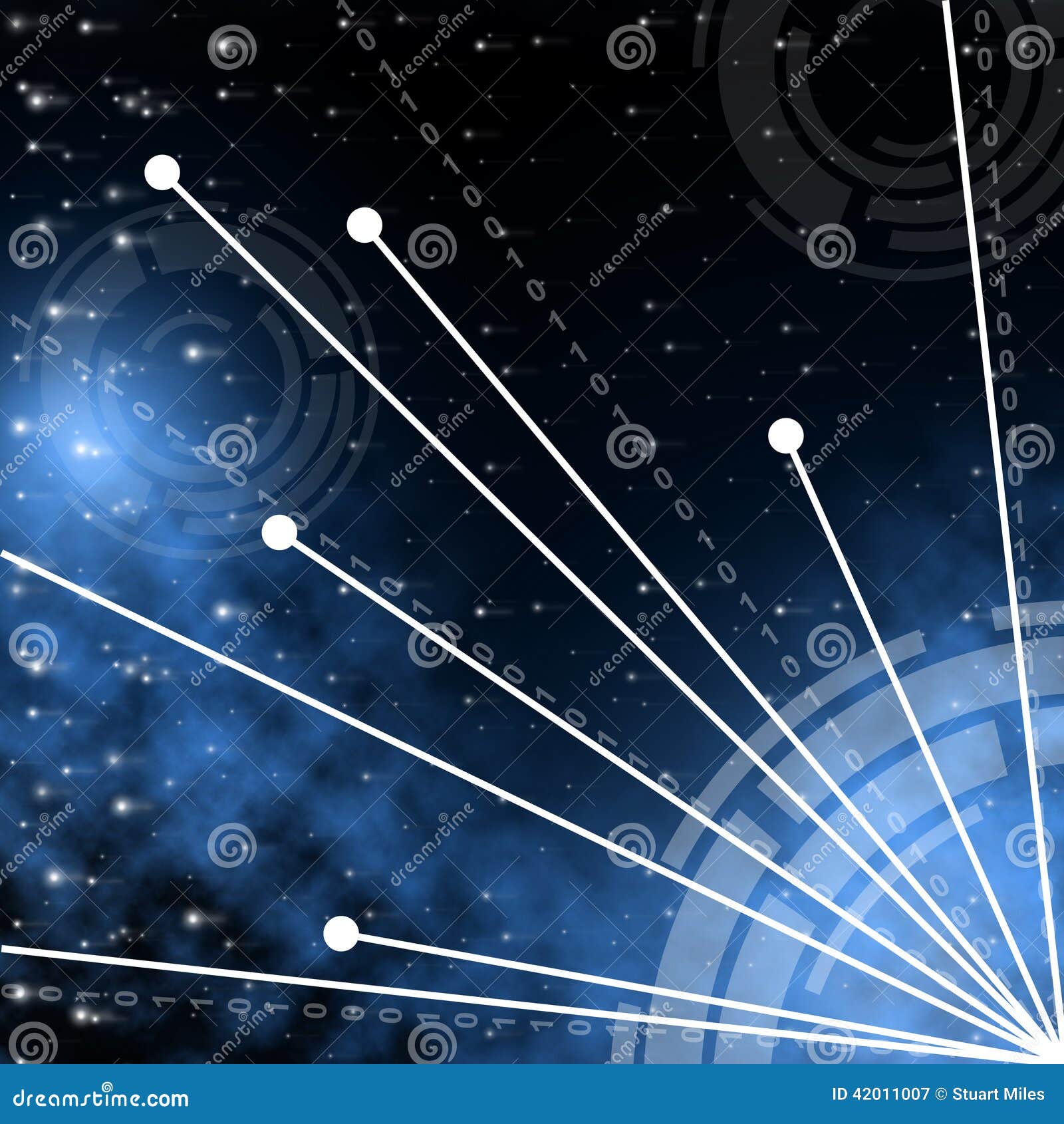 Tech Space Shows Astronomy High-Tech and Cosmos Stock Illustration ...