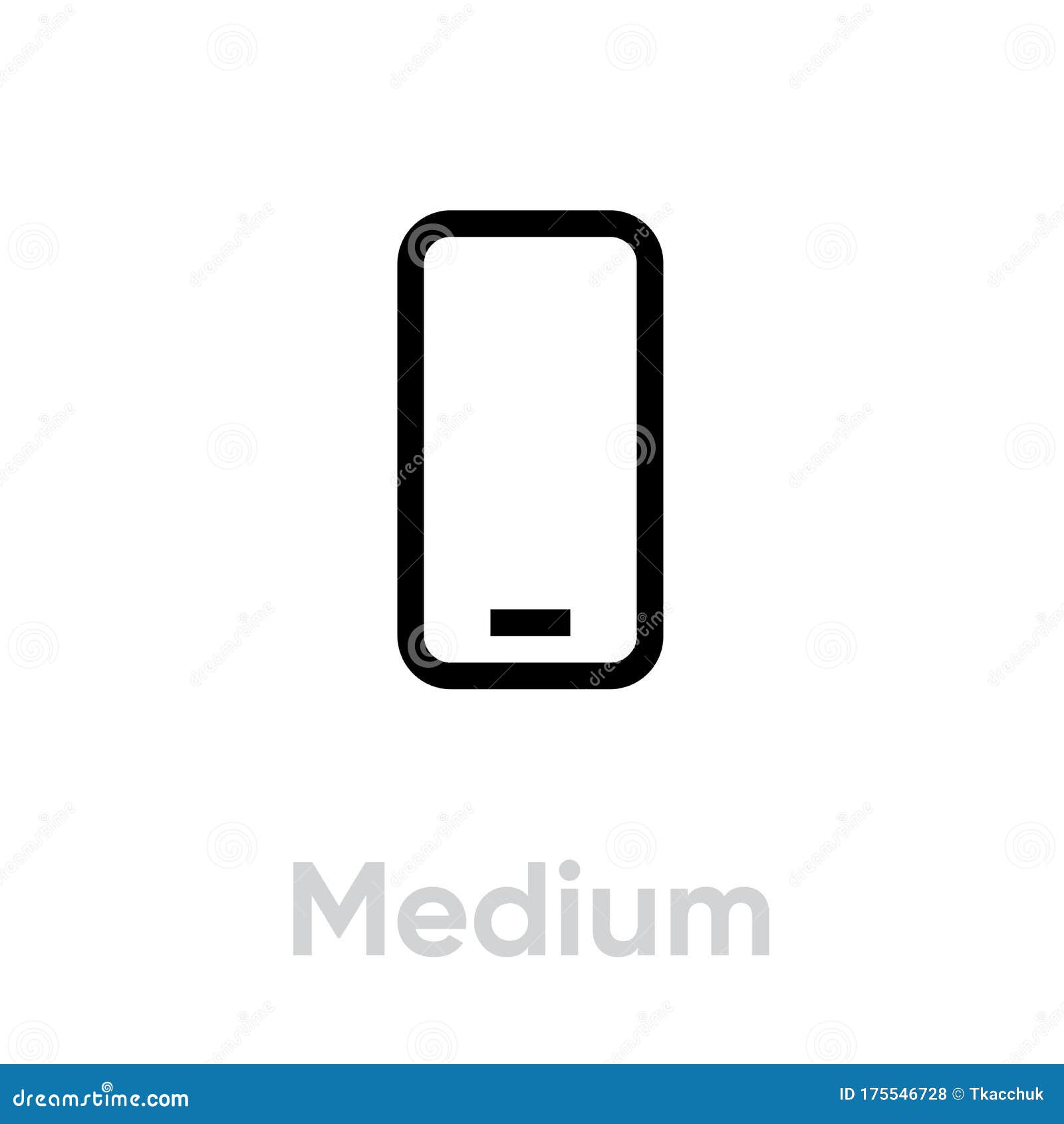 Tech Specs Medium Phone Icon. Editable Line Vector Stock Vector ...