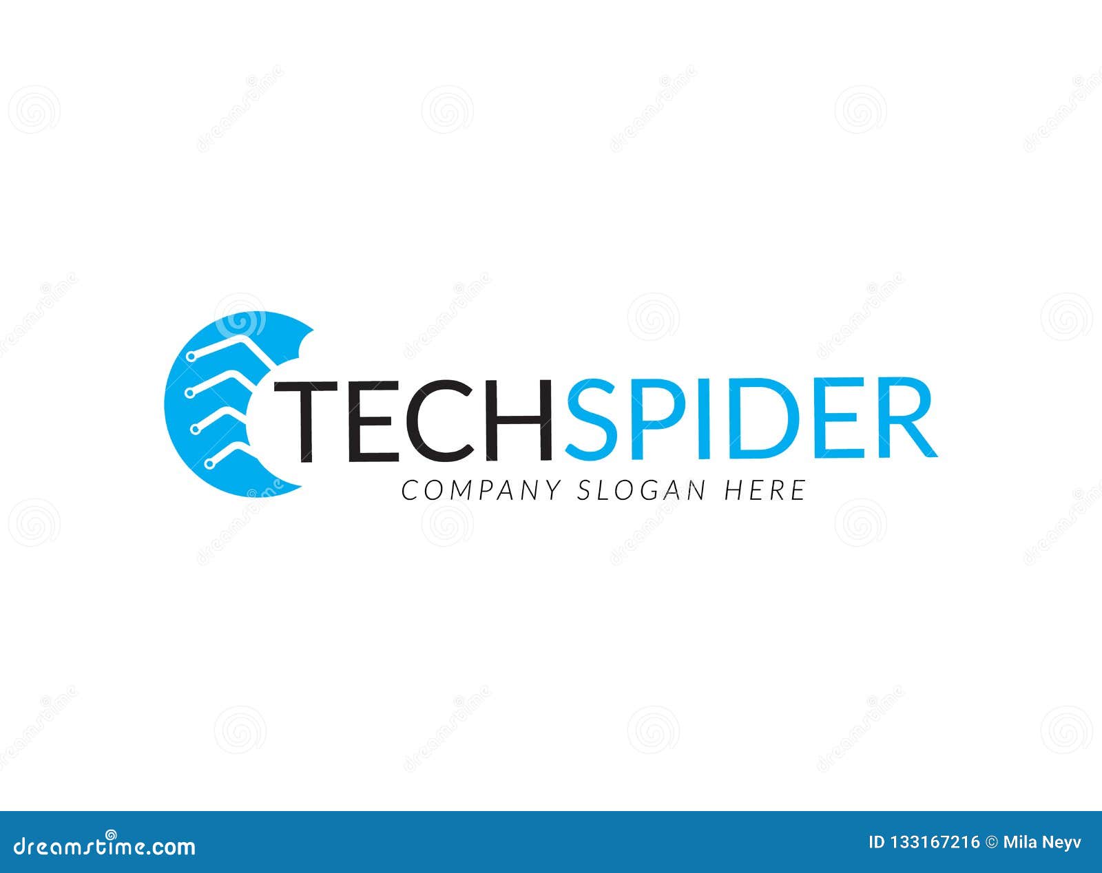 Tech spider logo template stock vector. Illustration of pictogram ...