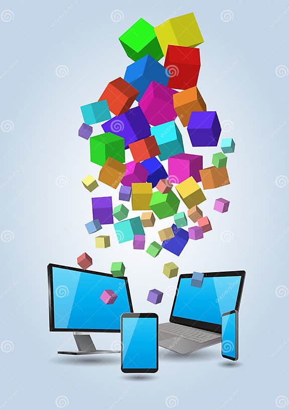 Tech square stock illustration. Illustration of abstract - 49761653