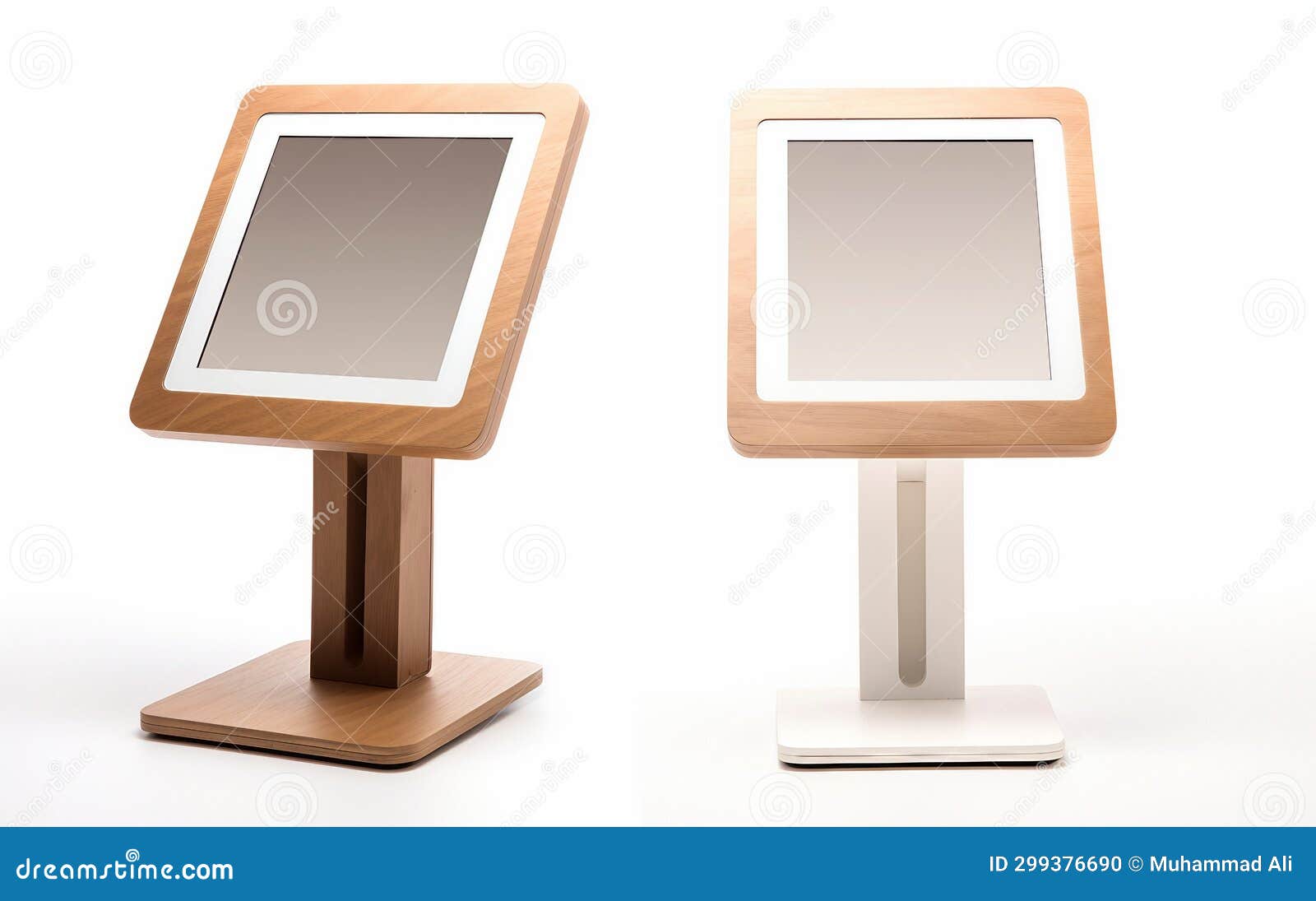 Tech Stand Elegance on White Background Stock Illustration ...