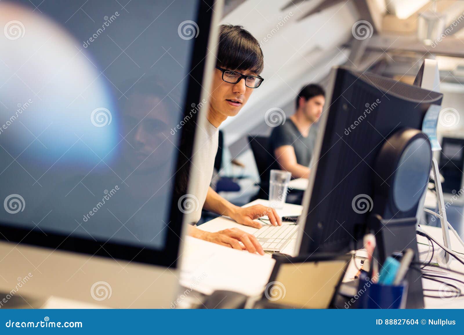 Tech Start-up Founders Working Stock Photo - Image of white, software ...