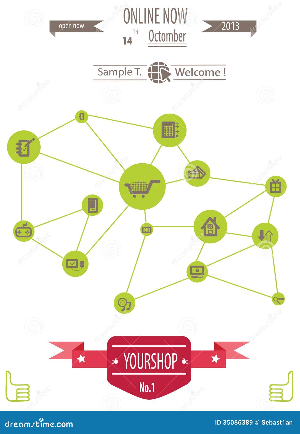Tech Store Flyer stock vector. Illustration of electronic - 35086389