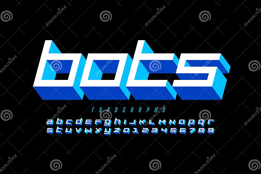 Tech style font design stock vector. Illustration of machine - 148806035