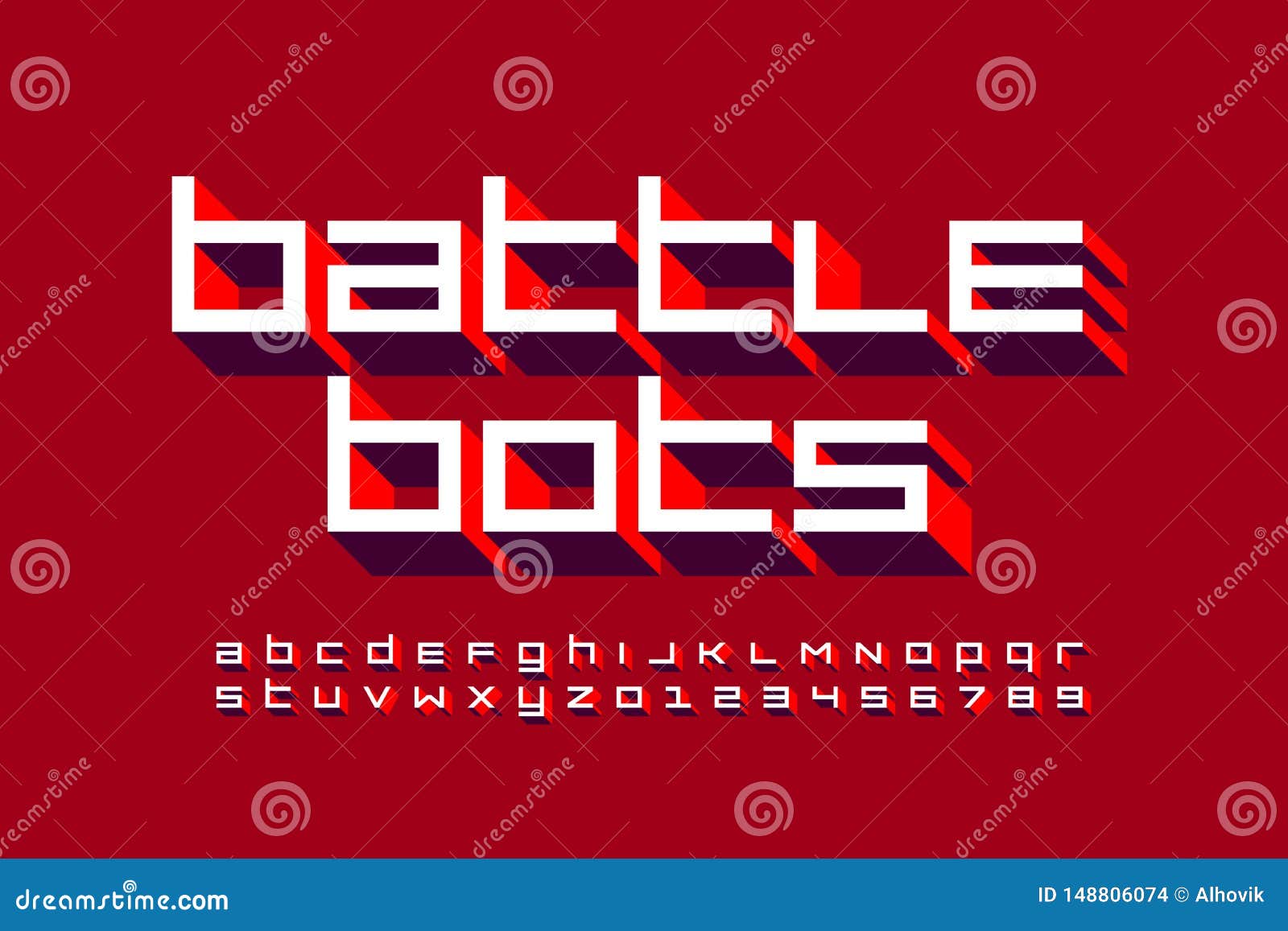 Tech style font design stock vector. Illustration of design - 148806074