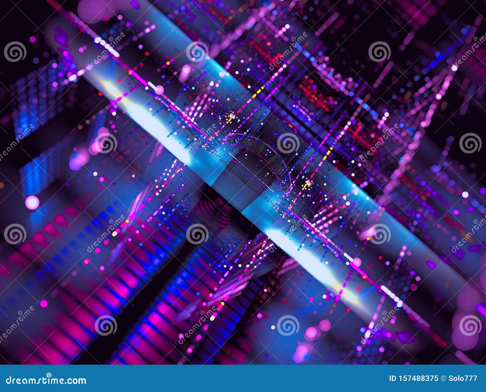 Tech Style Fractal Blur - Abstract Digitally Generated Image Stock ...
