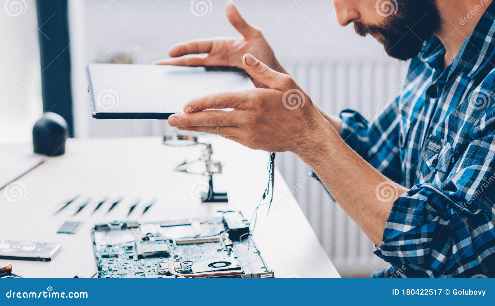 Disassembled Laptop, Basic Components Of Notebook, Screen, Keyboard ...