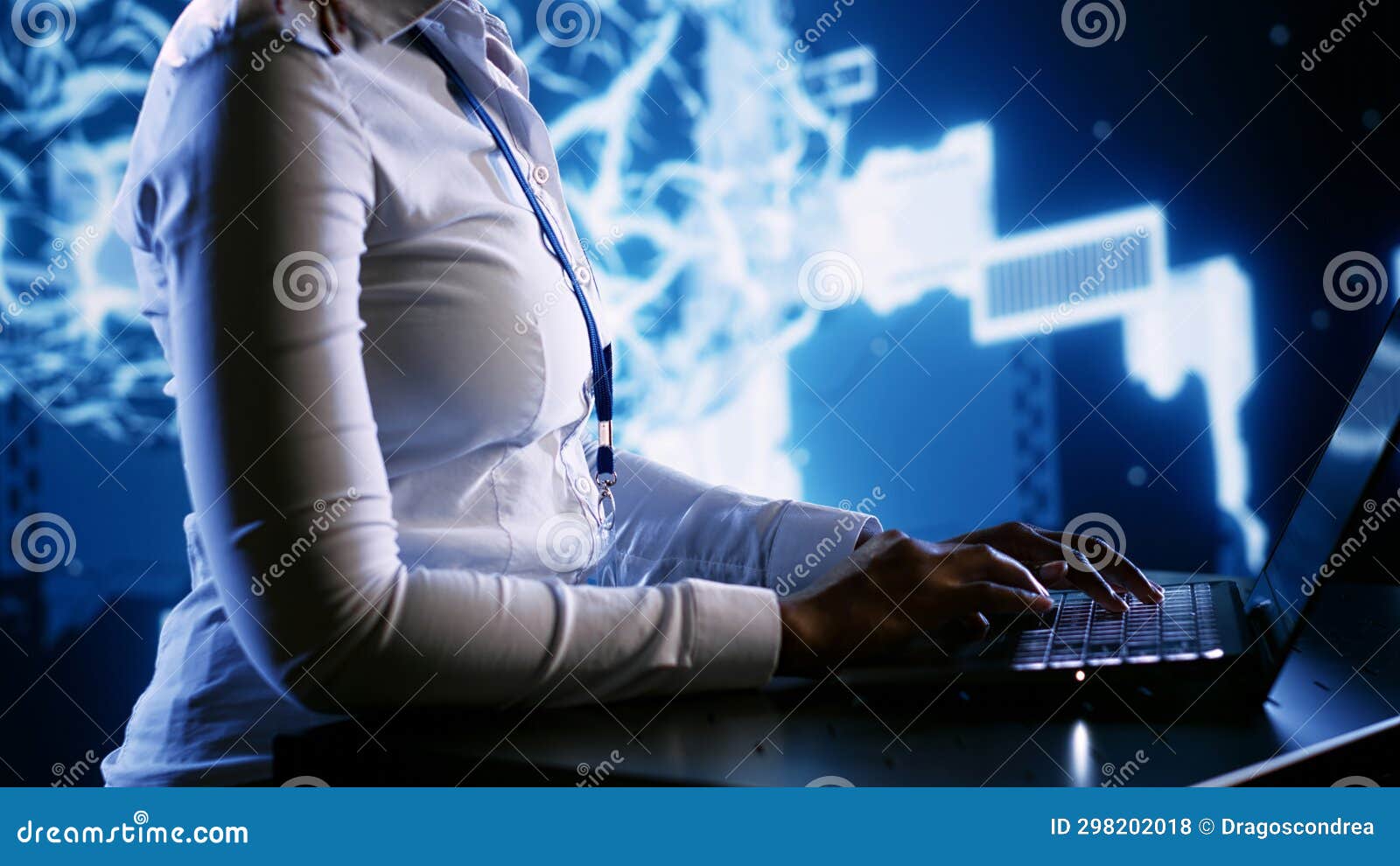 Tech Support Employee Writing AI Script Stock Photo - Image of updating ...