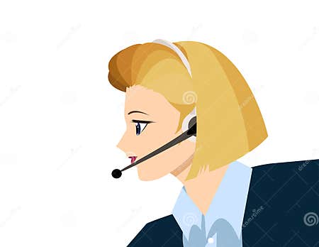 Tech Support Girl (blonde) stock vector. Illustration of lady - 2072394