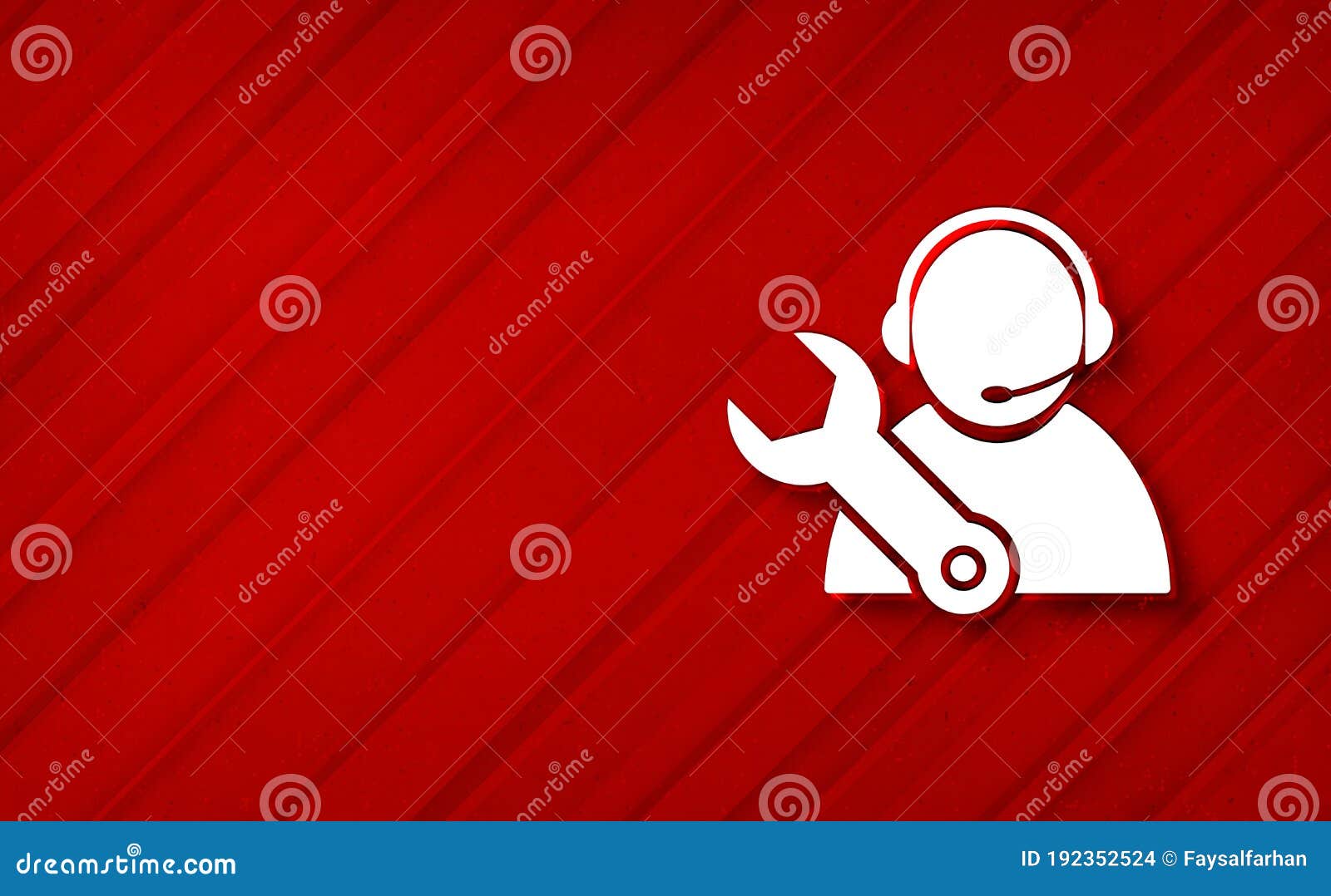 Tech Support Icon Dreamy Abstract Red Background Diagonal Stripe Line ...