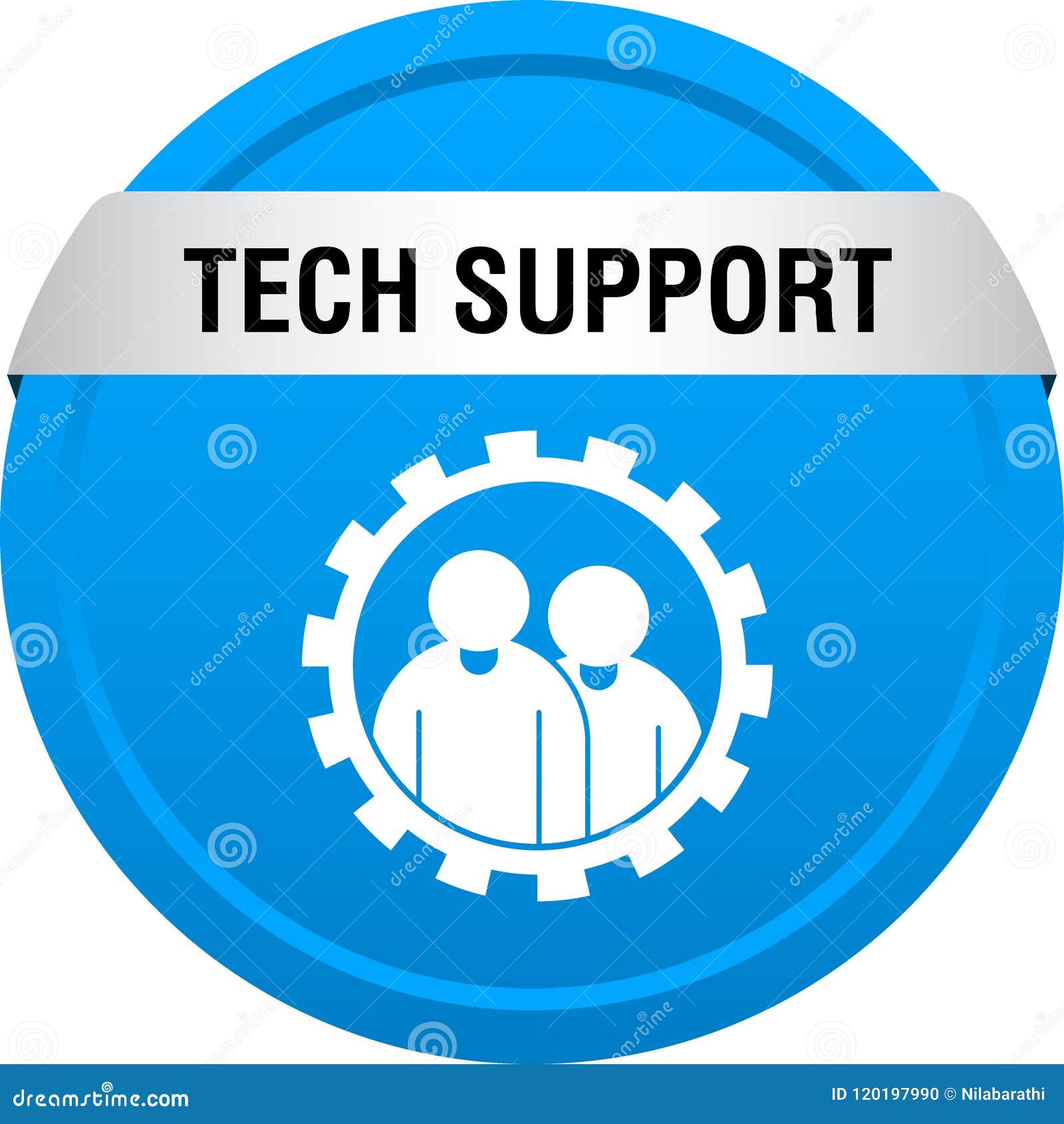 Tech Support Icon Web Button Stock Illustration - Illustration of ...