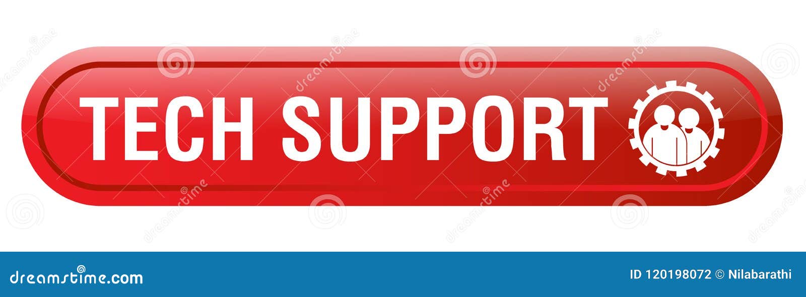 Tech Support Icon Web Button Stock Illustration - Illustration of ...