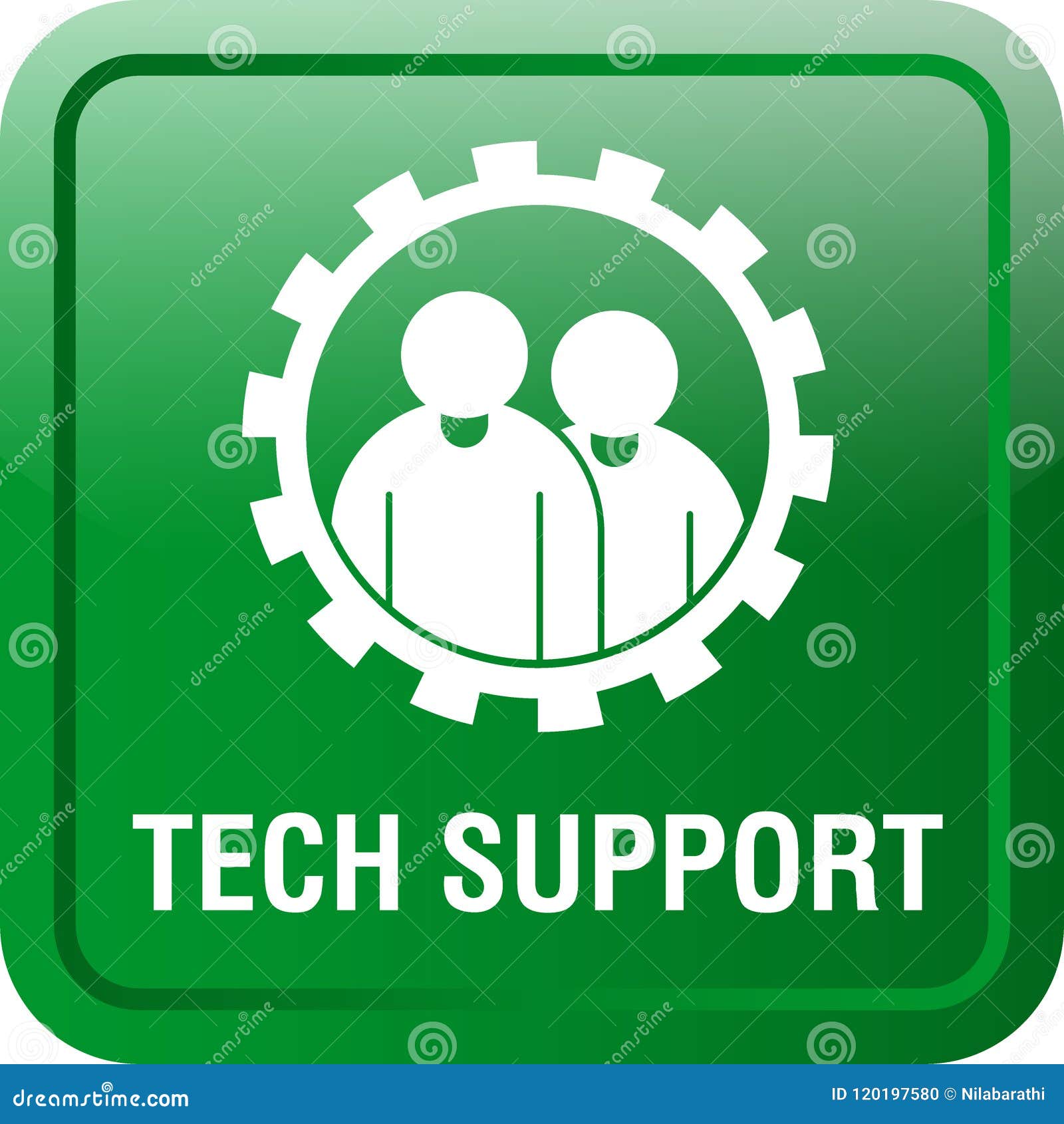Tech support icon button stock illustration. Illustration of connect ...