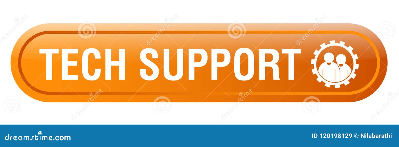 Tech Support Icon Web Button Stock Illustration - Illustration of ...
