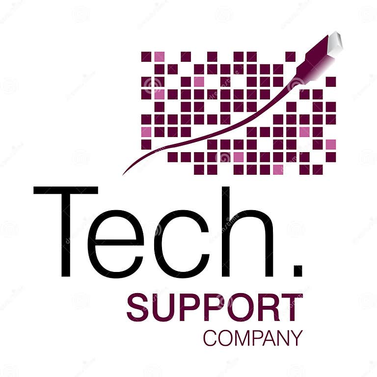 Tech Support Logo stock vector. Illustration of idea, brand - 5950266