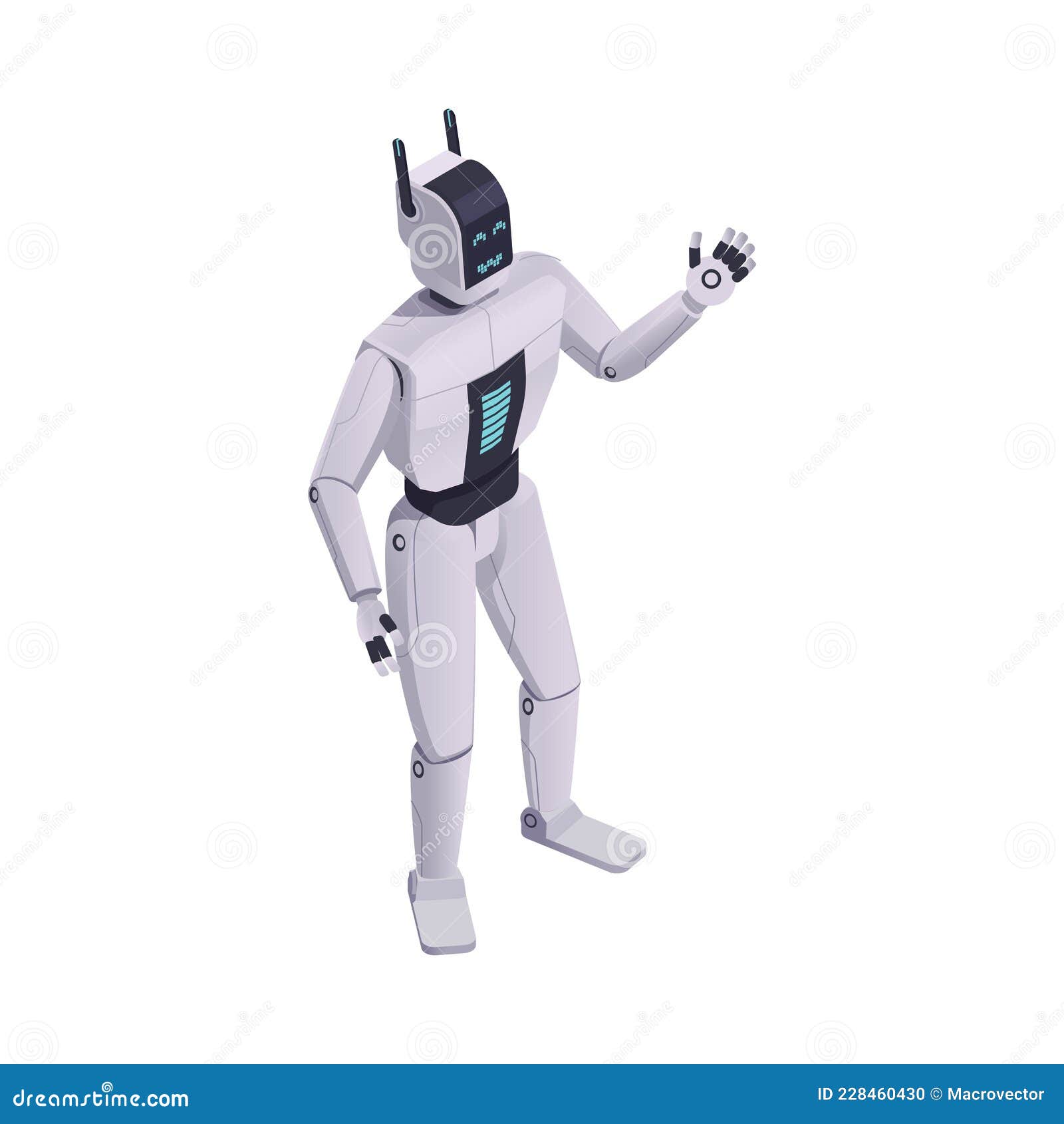 Tech Support Robot Composition Stock Vector - Illustration of support ...