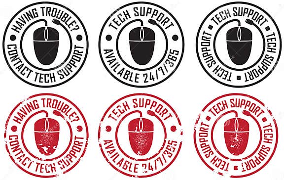 Tech Support Stamps stock vector. Illustration of distressed - 22339324