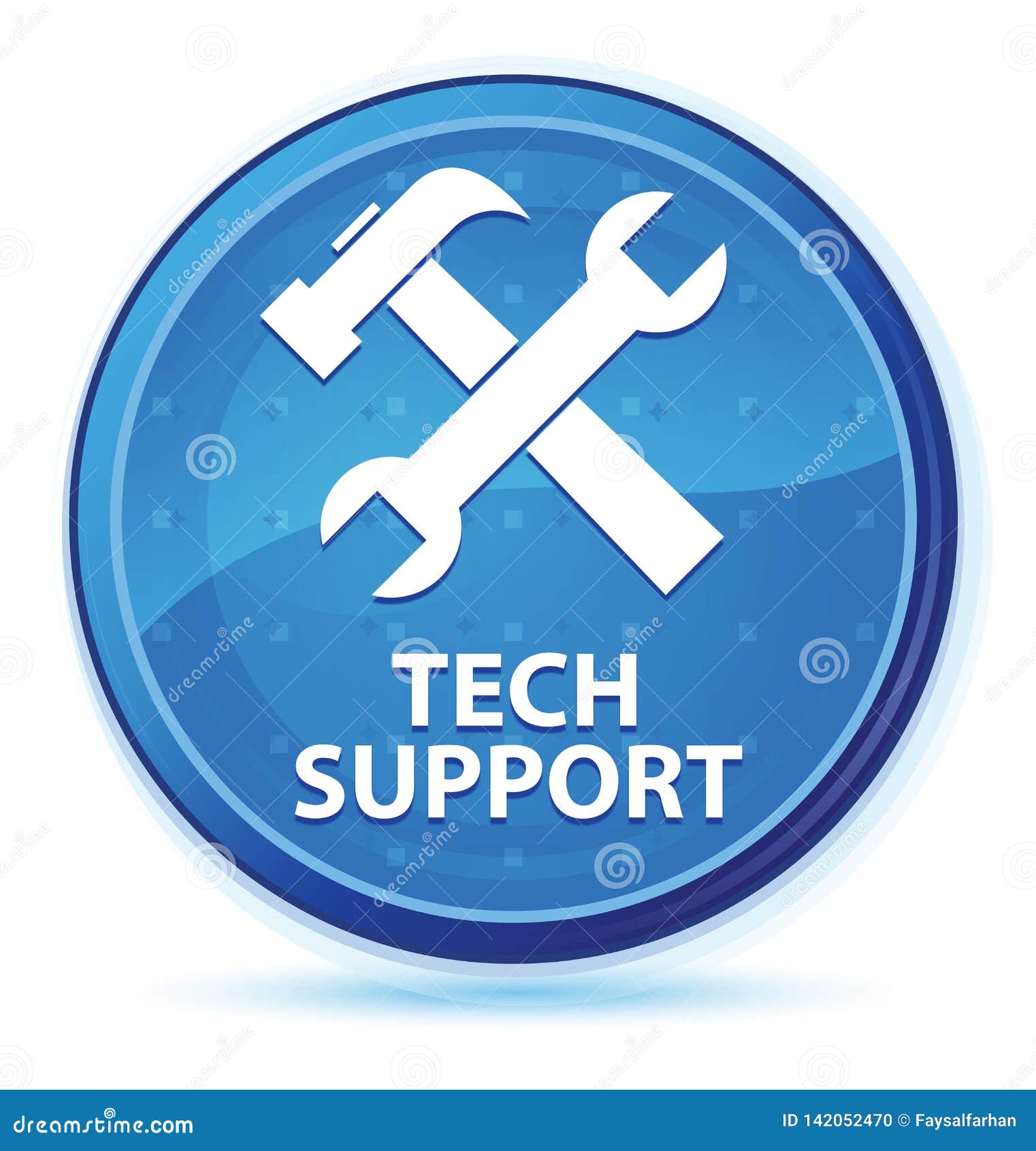 Tech Support (tools Icon) Midnight Blue Prime Round Button Stock Vector ...