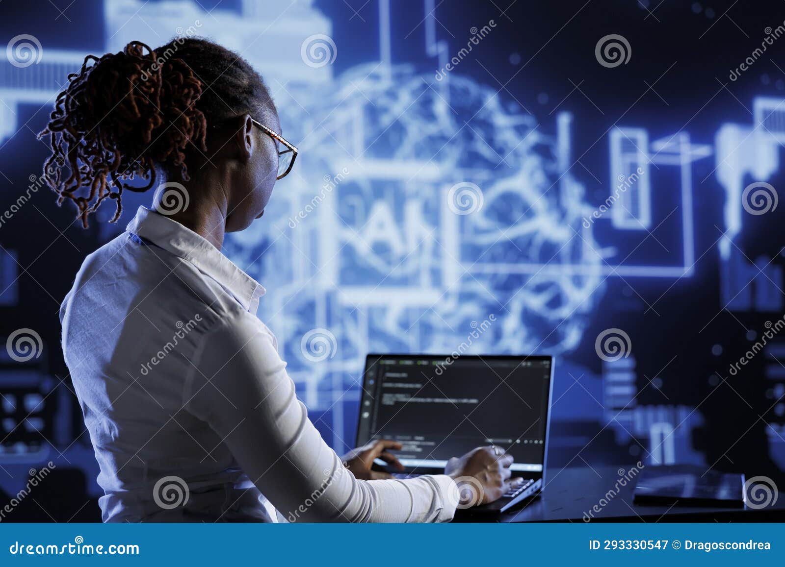 Tech Support Updating Ai Systems Stock Image Image Of Binary Connection 293330547