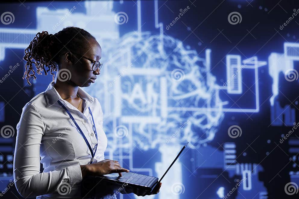 Tech Support Oversees AI Neural Network Stock Photo - Image of science, algorithms: 302189016