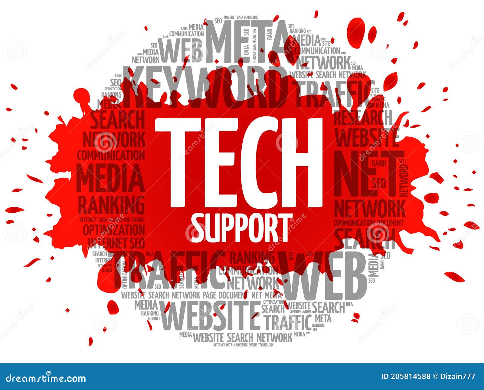 Tech support word cloud stock illustration. Illustration of expertise ...
