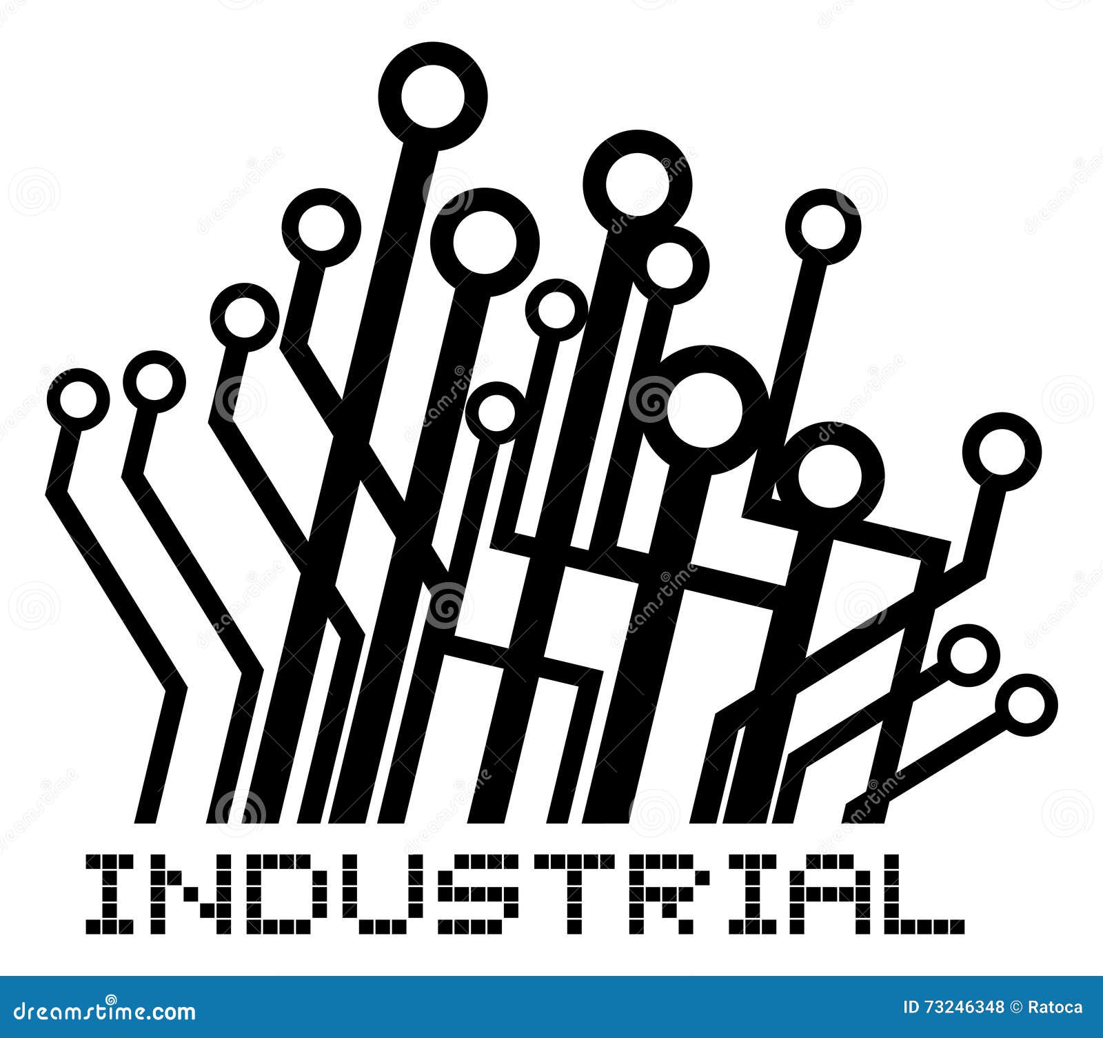 Tech symbol stock vector. Illustration of innovation - 73246348