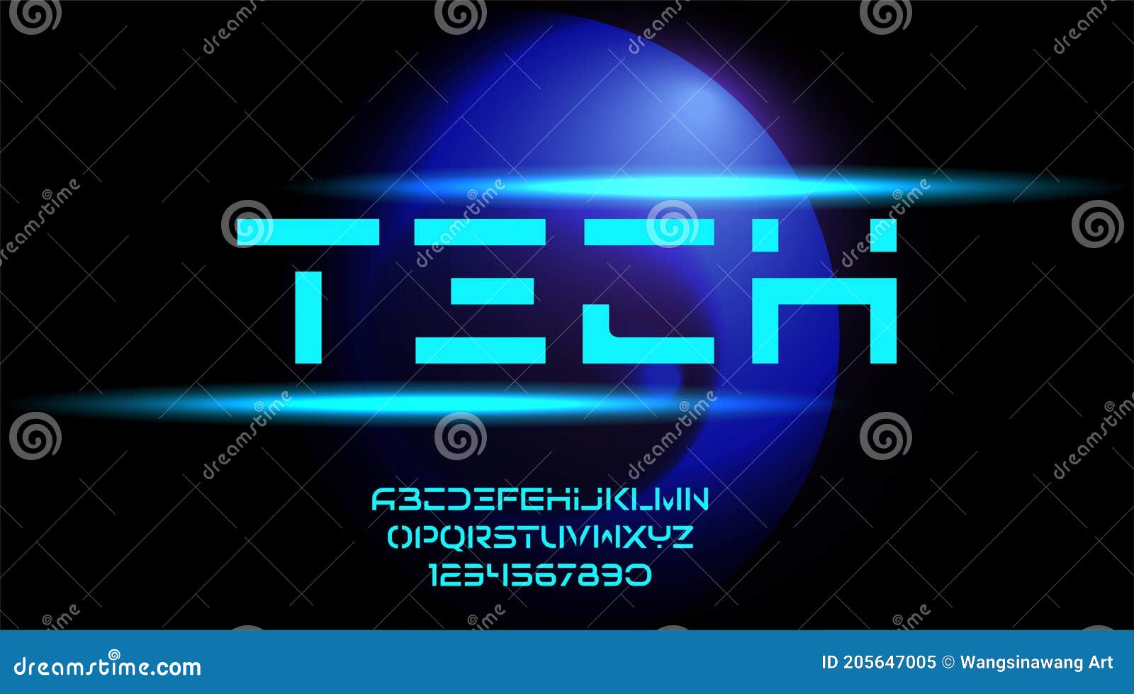 Tech, Technology Alphabet, Vector Illustration Stock Vector ...