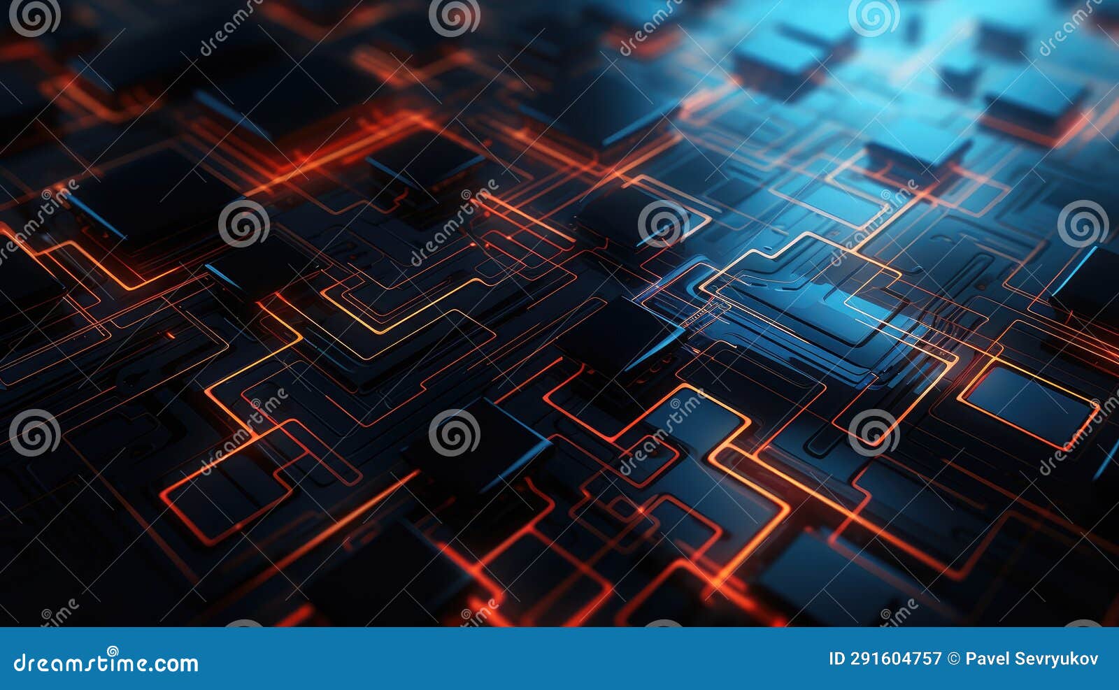 Tech Technology Circuit Lines Stock Illustration - Illustration of ...