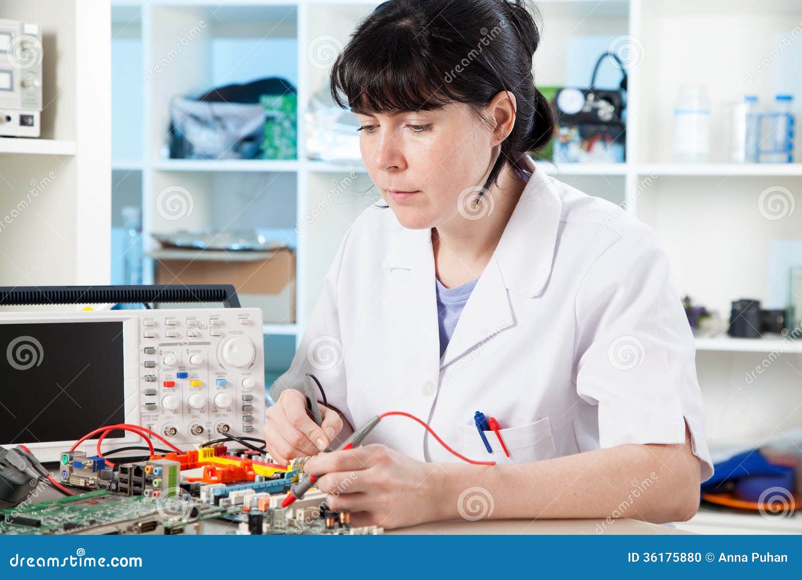 Tech Tests Electronic Equipmen Stock Photo - Image of parts, digital ...