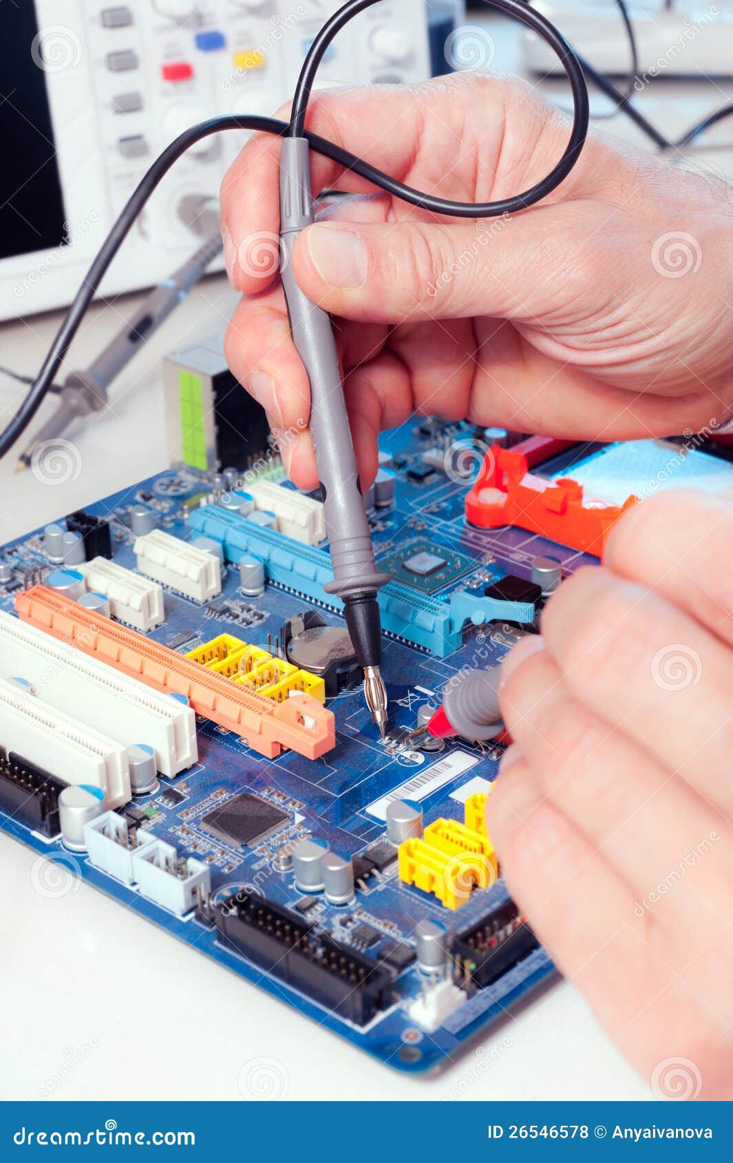 Tech Tests Electronic Equipment Stock Photo - Image of human, service ...