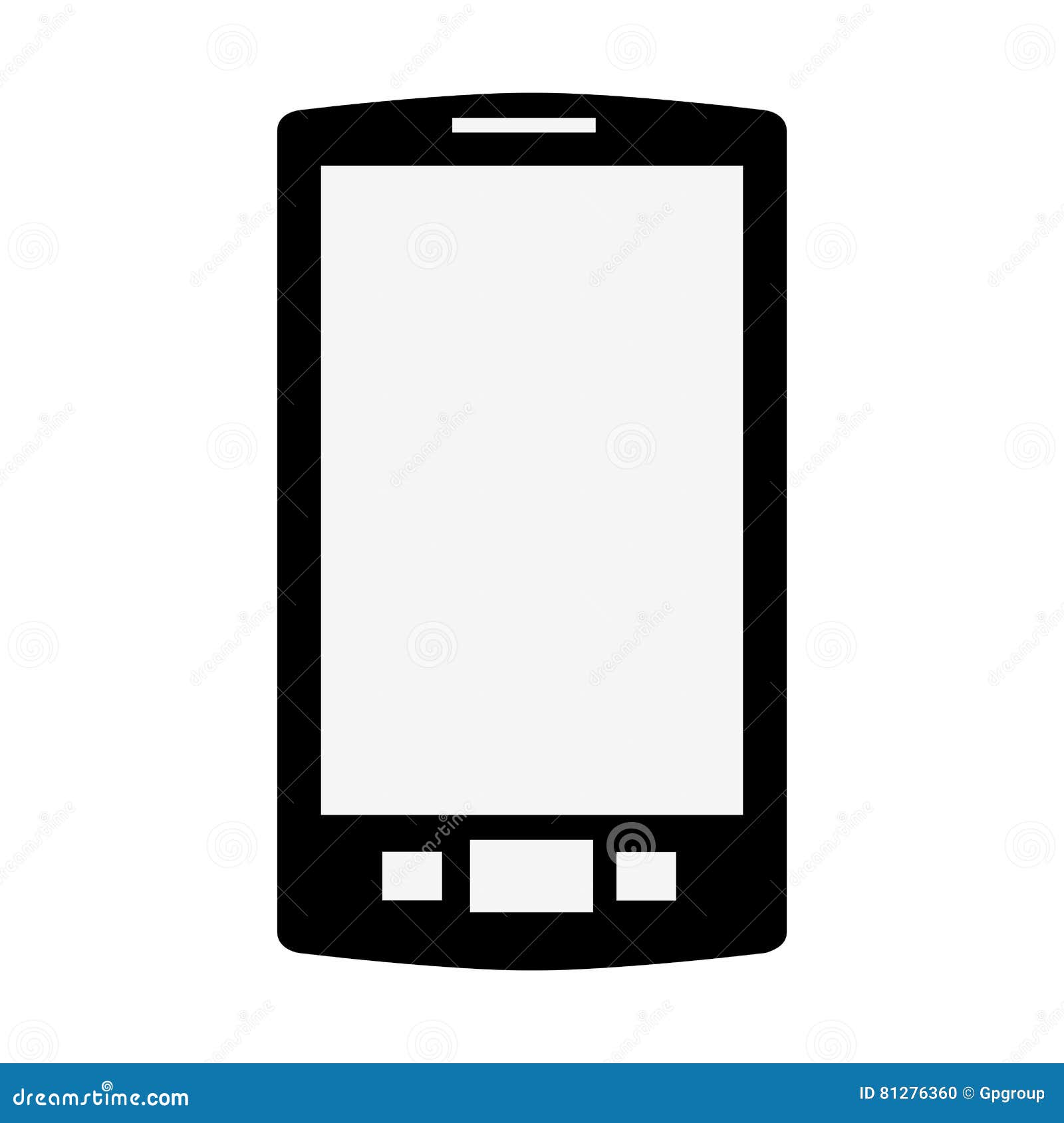 Tech Touch Cellphone with Buttons Stock Illustration - Illustration of ...