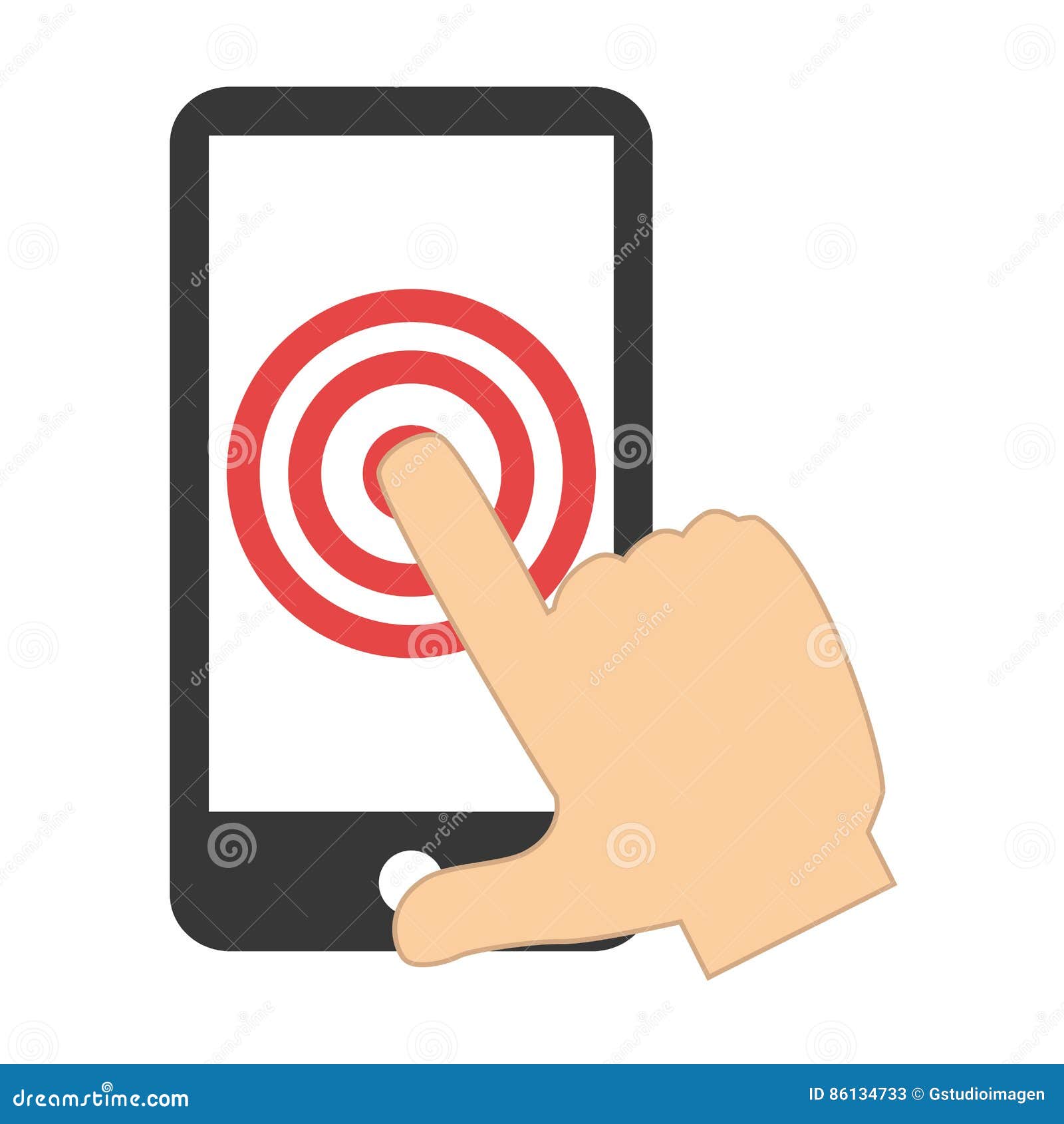 Tech Touch Tablet and Touch with Finger Stock Vector - Illustration of ...