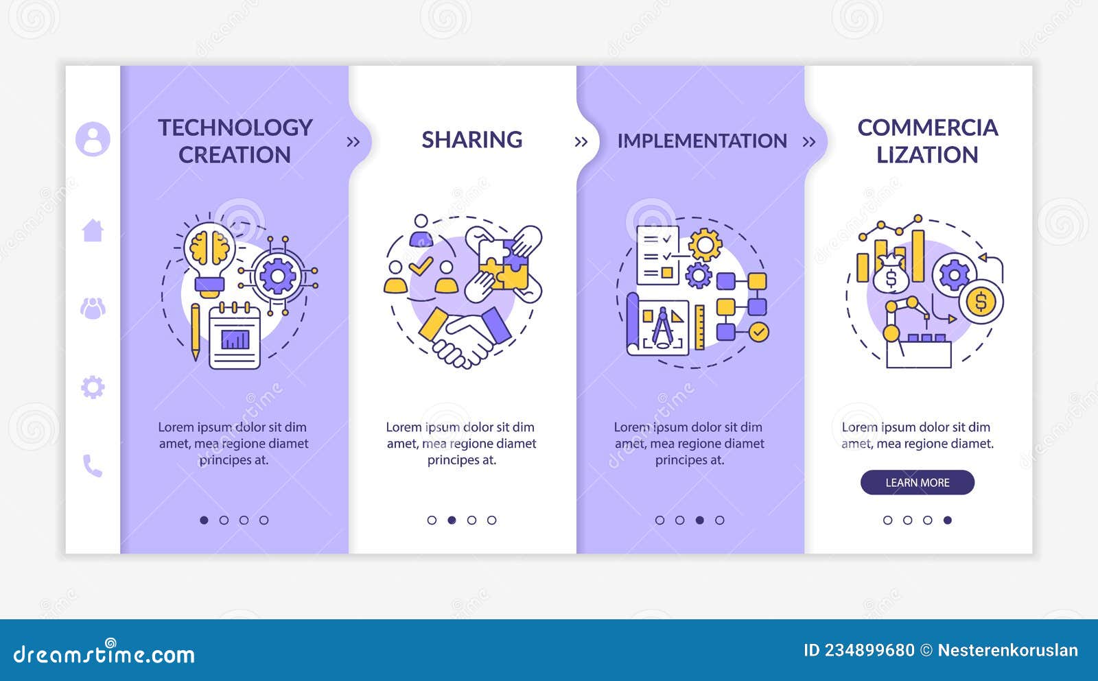 Tech Transfer Phases Vector Infographic Template Royalty-Free Stock ...