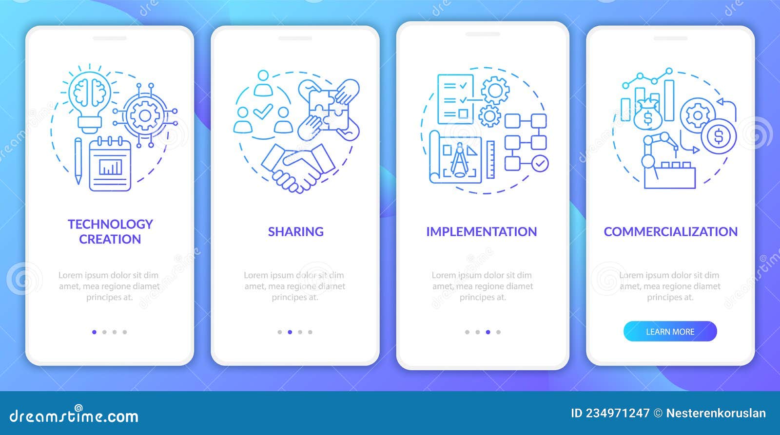 Tech Transfer Phases Vector Infographic Template Royalty-Free Stock ...