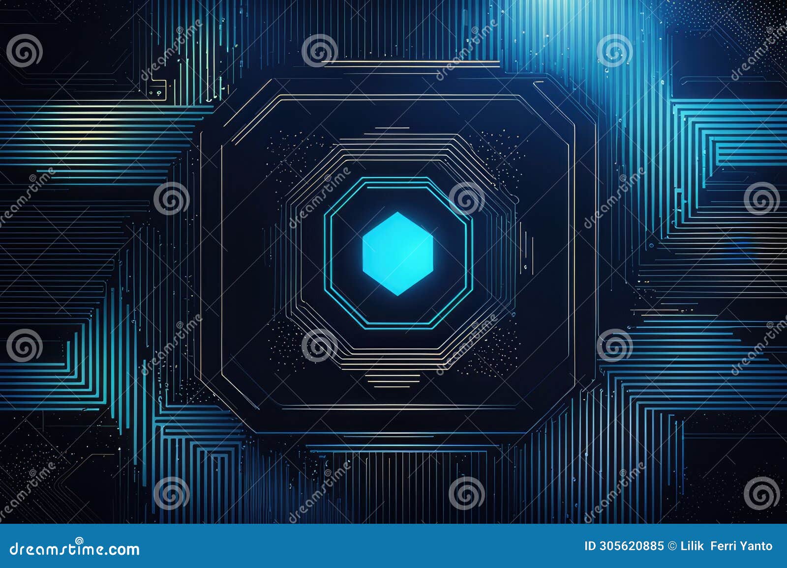 Tech Transformation Abstract Cyberspace with Geometric Designs Stock ...
