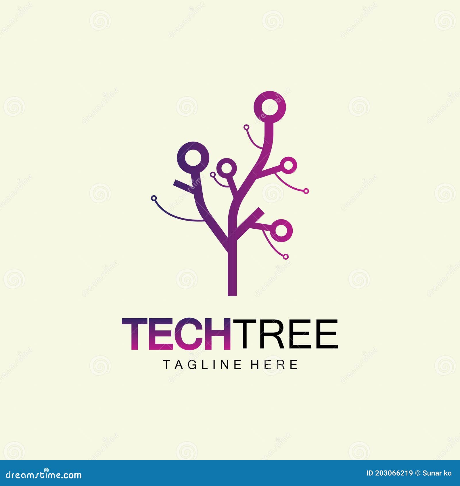 Tech Tree Logo Concept,green Network Technology Logo Vector.tech Tree ...