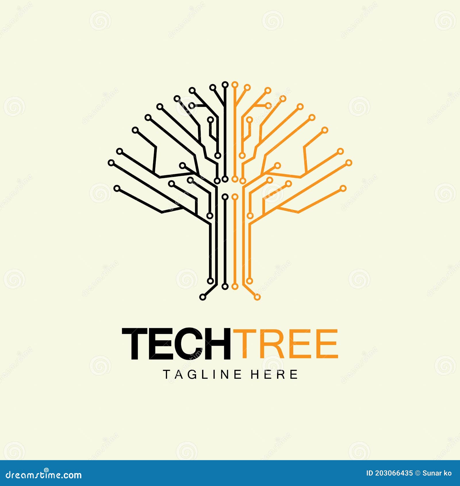 Tech Tree Logo Concept,green Network Technology Logo Vector.tech Tree ...