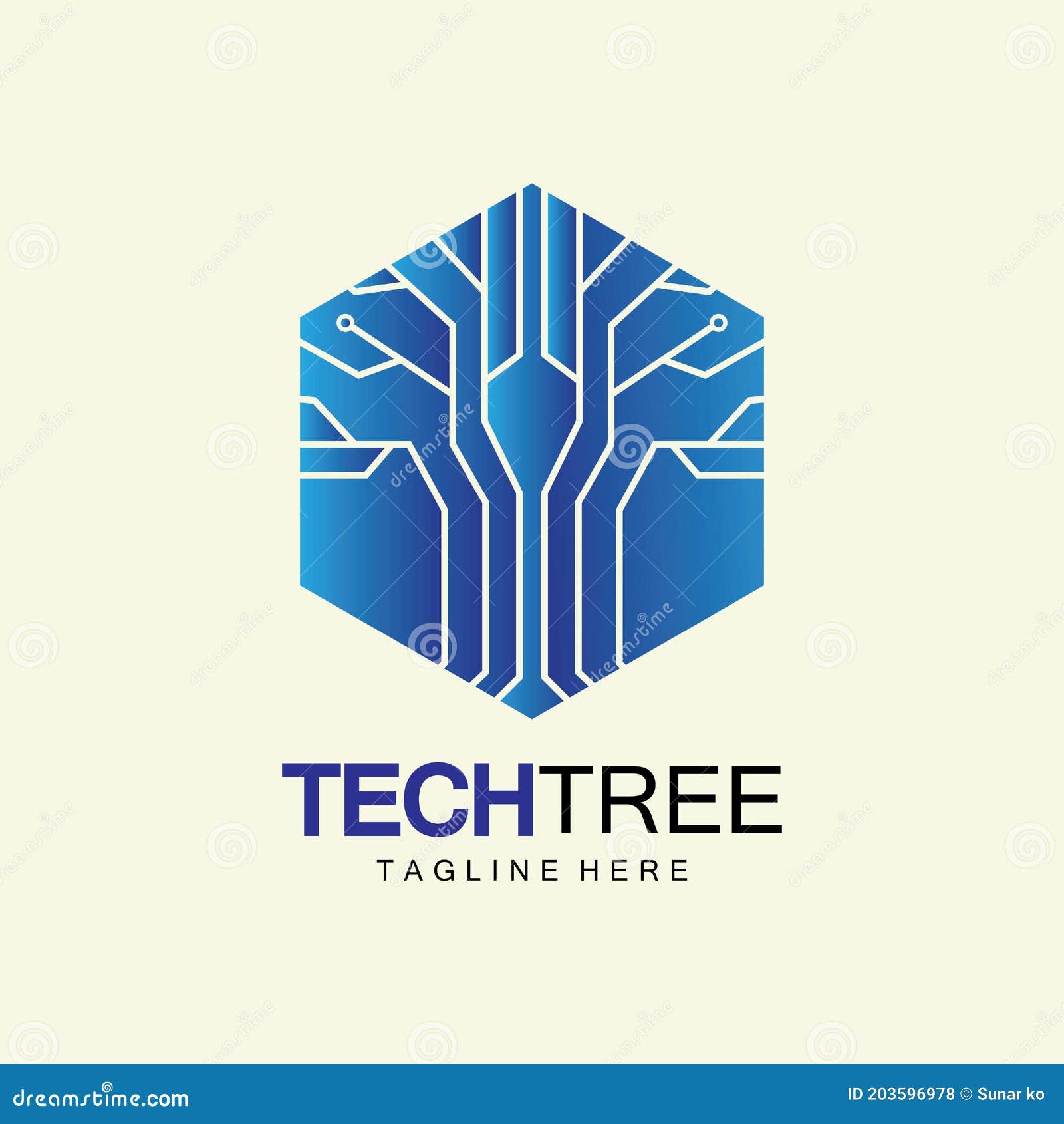 Tech Tree Logo Concept,green Network Technology Logo Vector.tech Tree ...