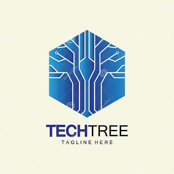 Tech Tree Logo Concept,green Network Technology Logo Vector.tech Tree ...