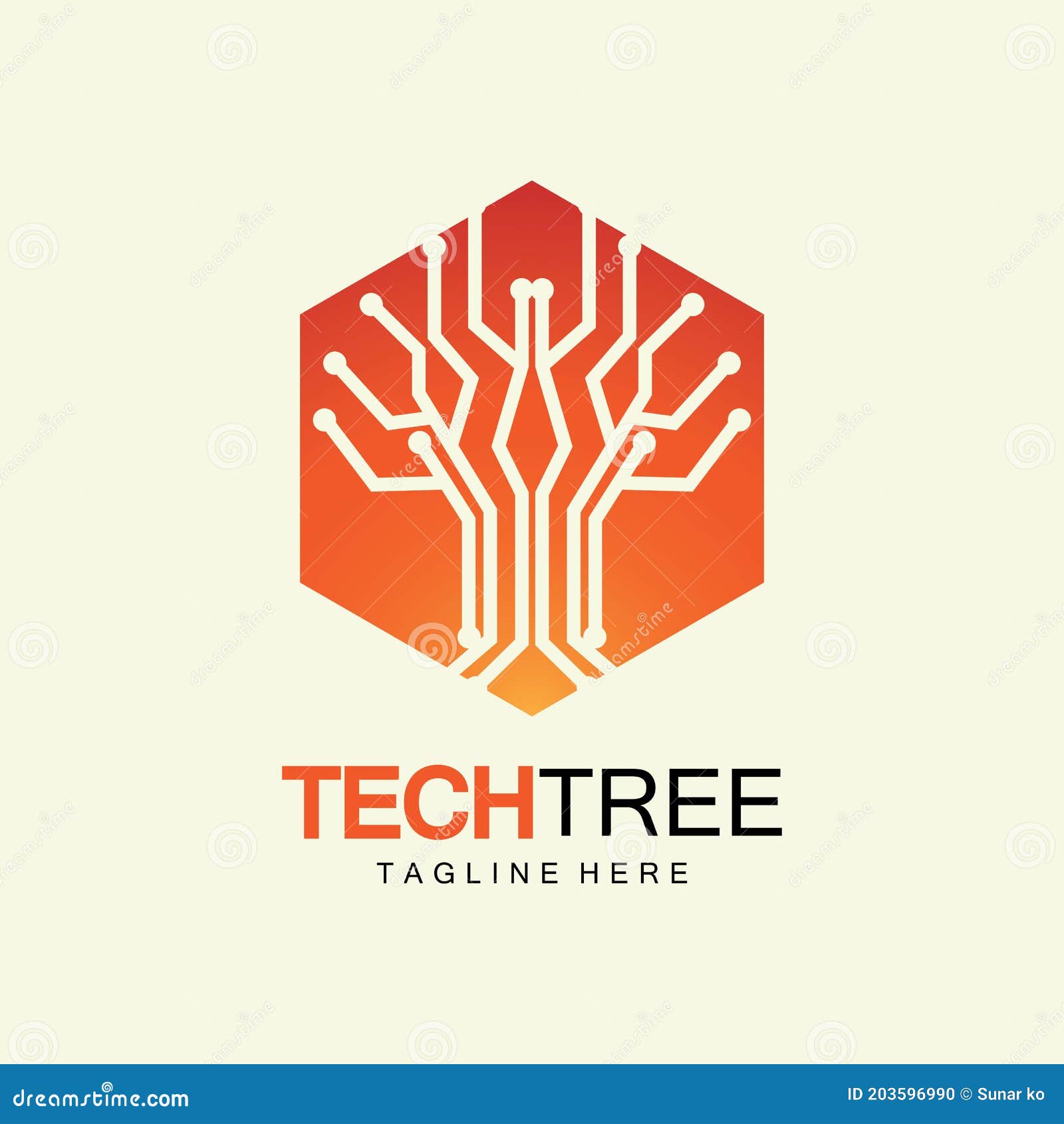 Tech Tree Logo Concept,green Network Technology Logo Vector.tech Tree ...