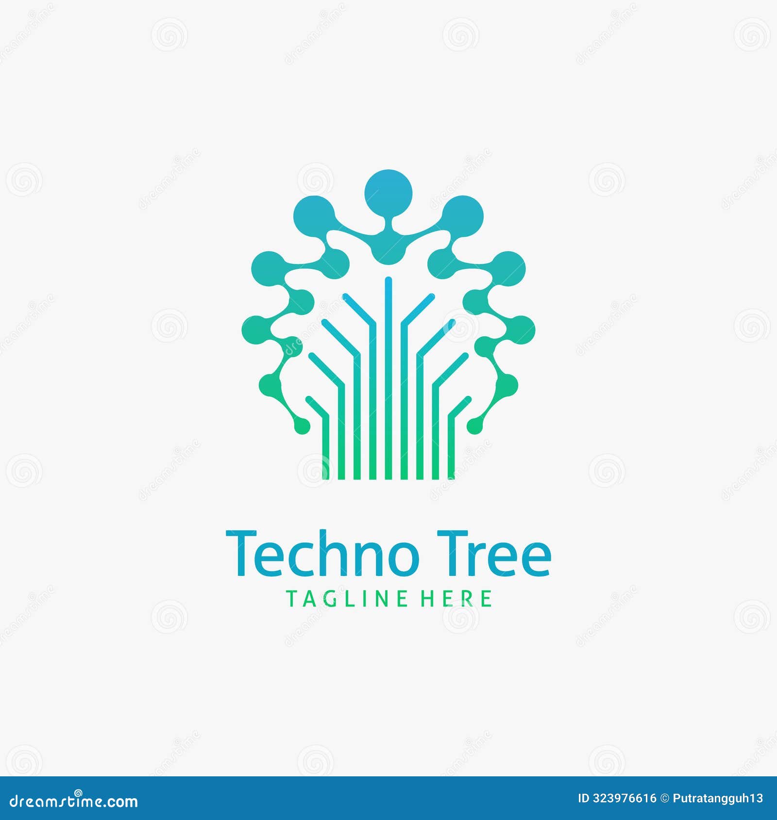 Tech tree logo design stock vector. Illustration of circuit - 323976616
