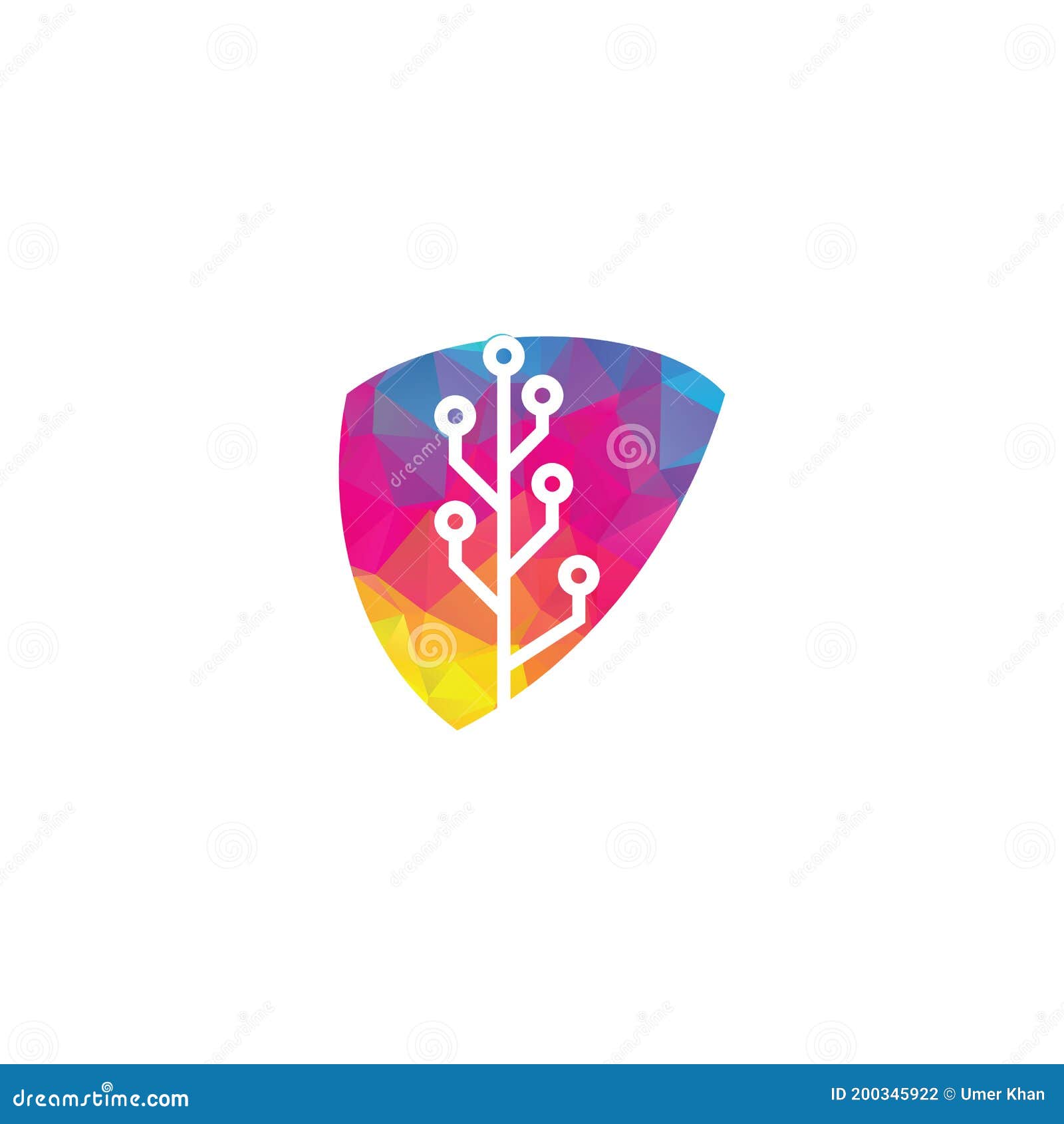Tech Tree Logo Template Icon Stock Vector - Illustration of brain ...